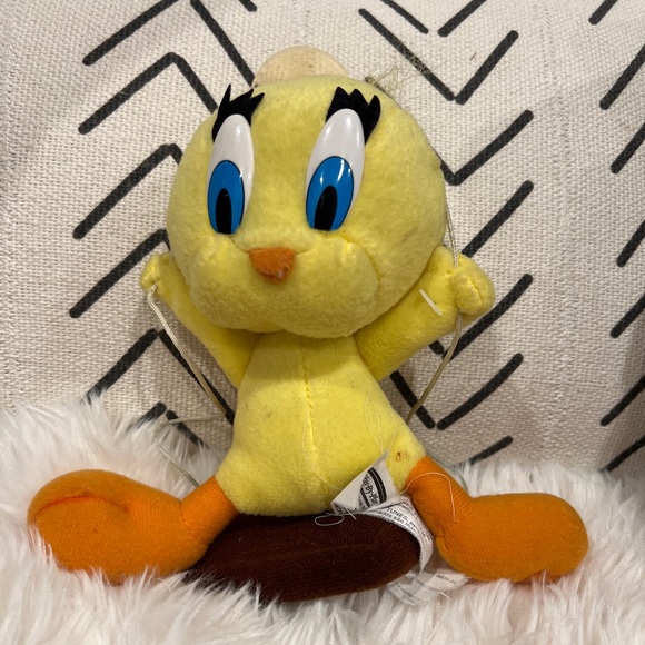 Toys | Vtg Tweety Bird Looney Tunes Plush Warner Bros Play By Play ...